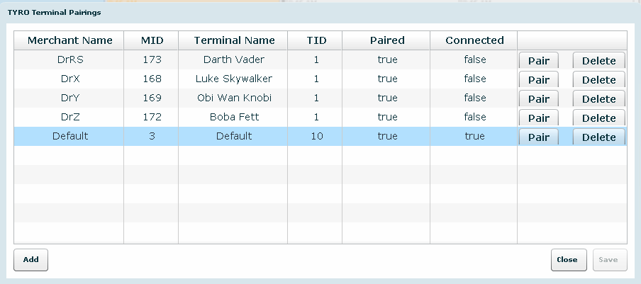 How to pair the Tyro terminal with Praktika