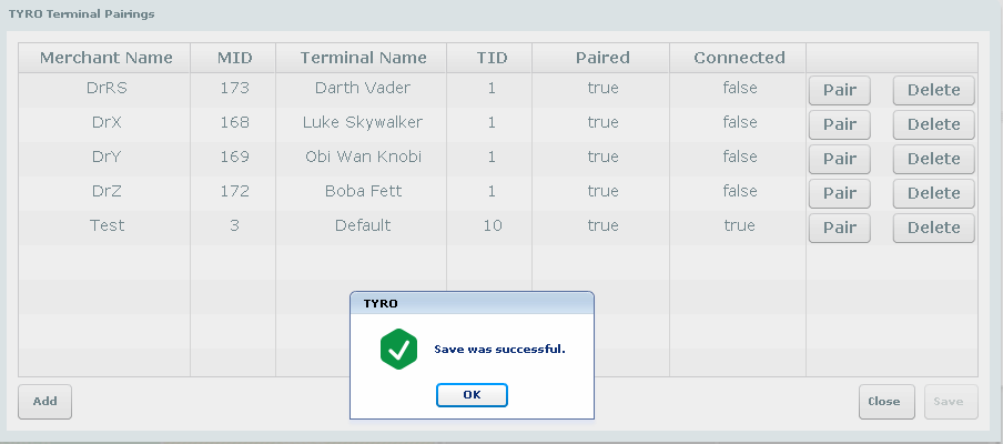 How to pair the Tyro terminal with Praktika