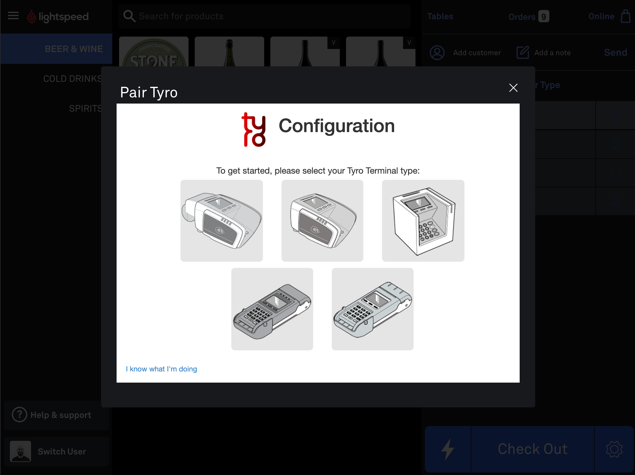 How do I pair the Tyro EFTPOS machine with Lightspeed Kounta POS?