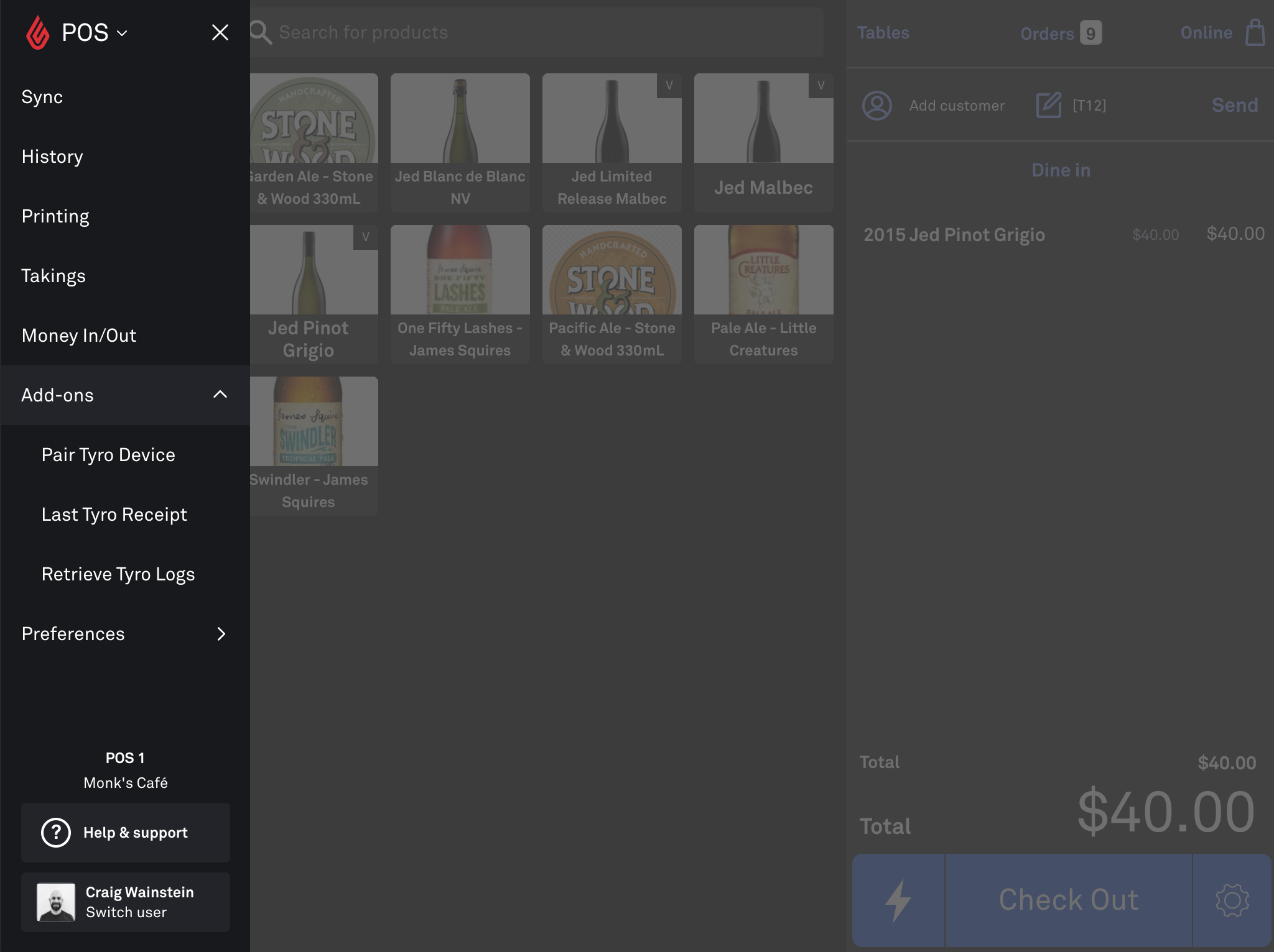 How do I pair the Tyro EFTPOS machine with Lightspeed Kounta POS?