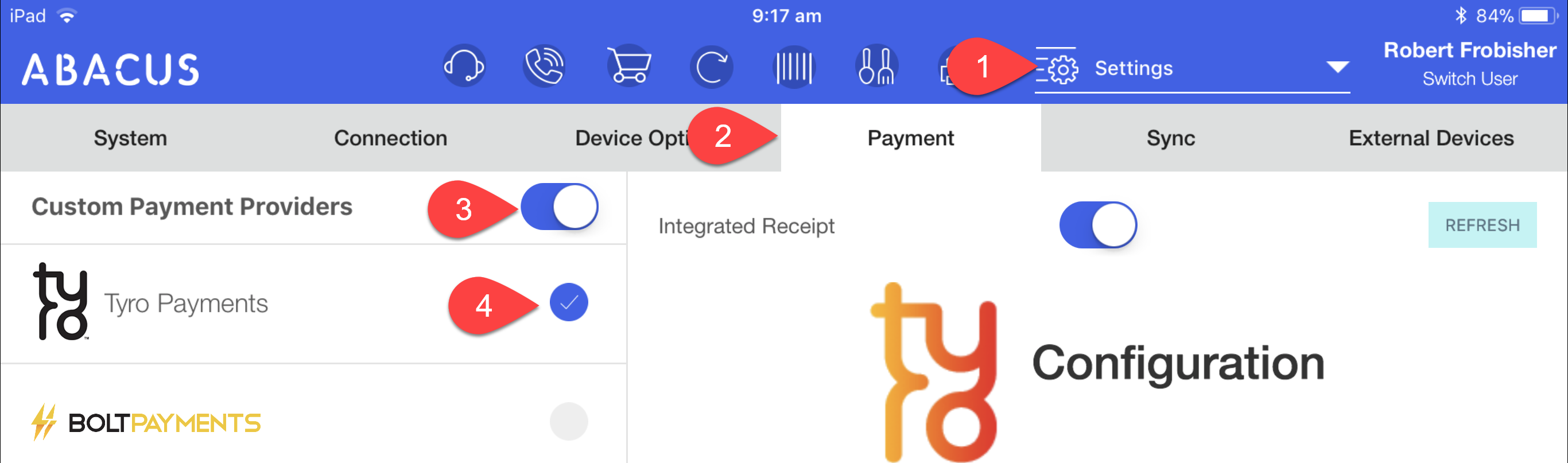 How to integrate with Abacus POS