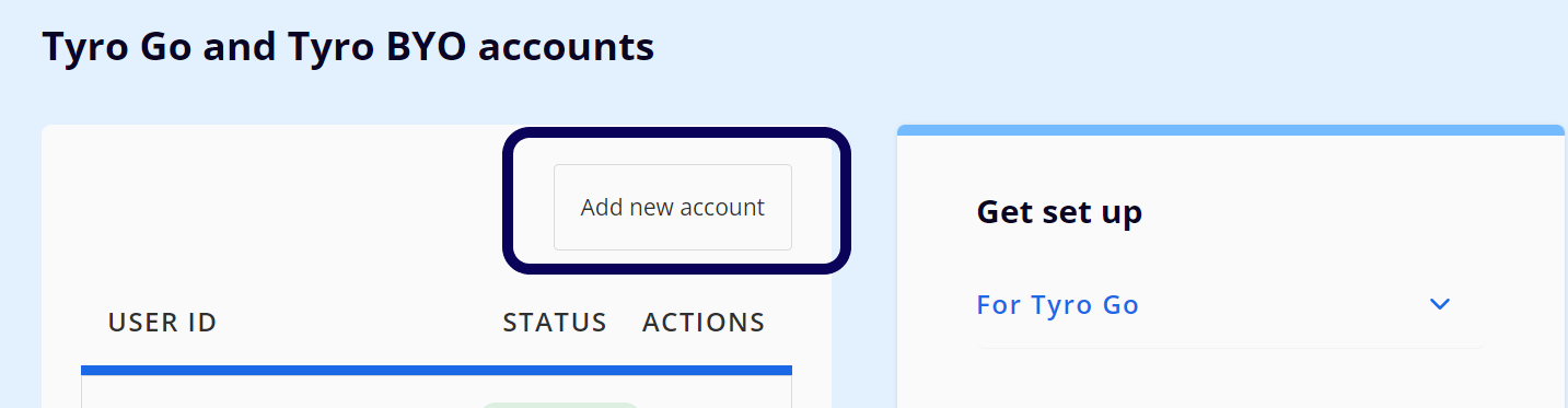 How to create Tyro Go App or Tyro BYO App User IDs