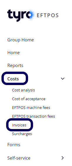 How to access your monthly invoice in the Tyro Portal