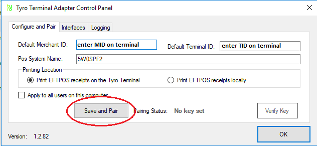 How to integrate a Tyro EFTPOS machine with the Tyro Terminal Adapter (TTA)