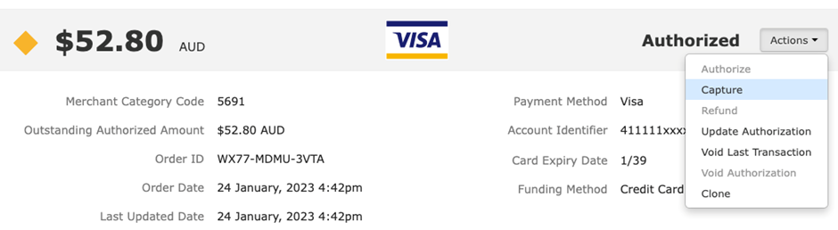 How to process online pre-authorisation transactions