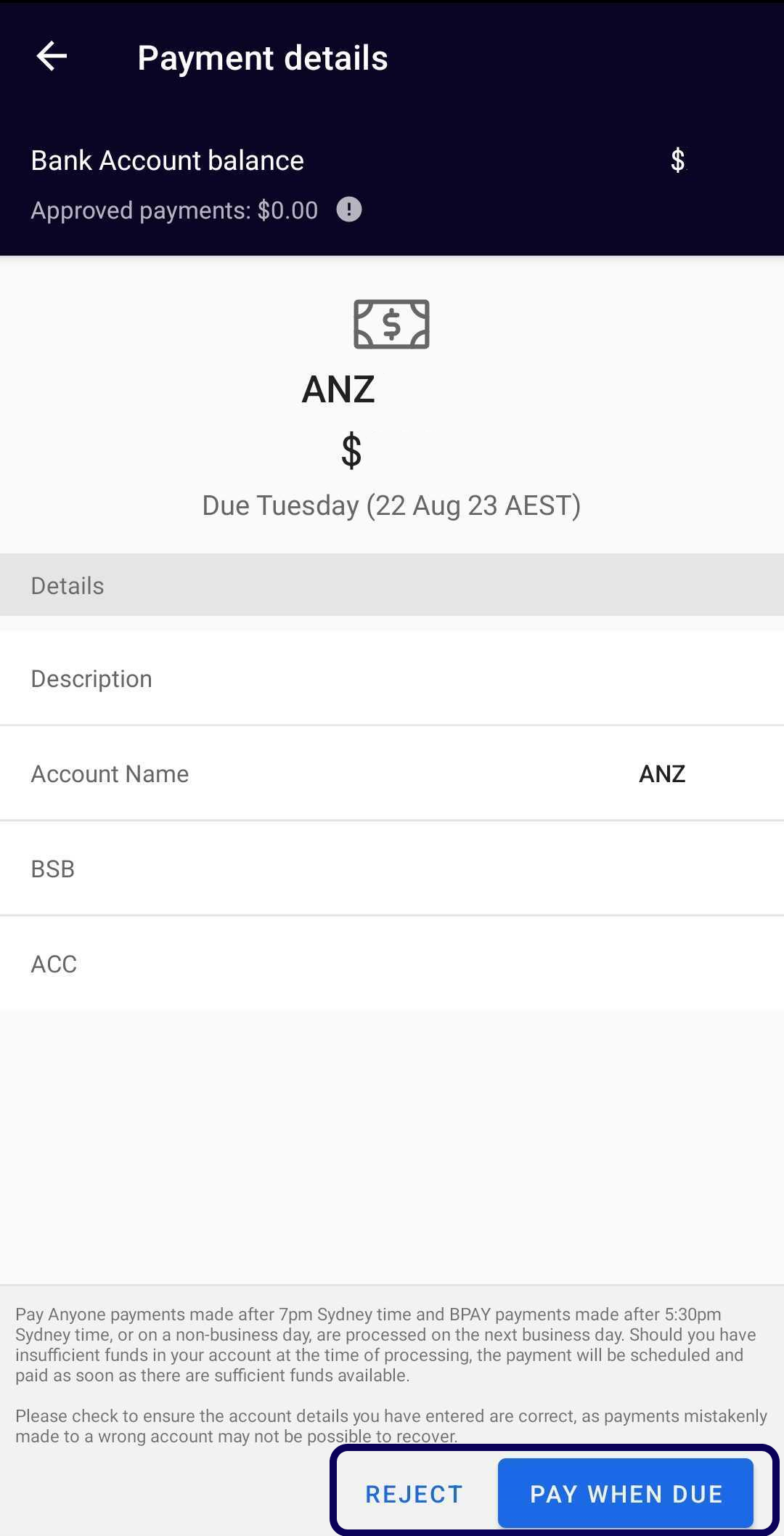How to manage payments from your Tyro Bank Account