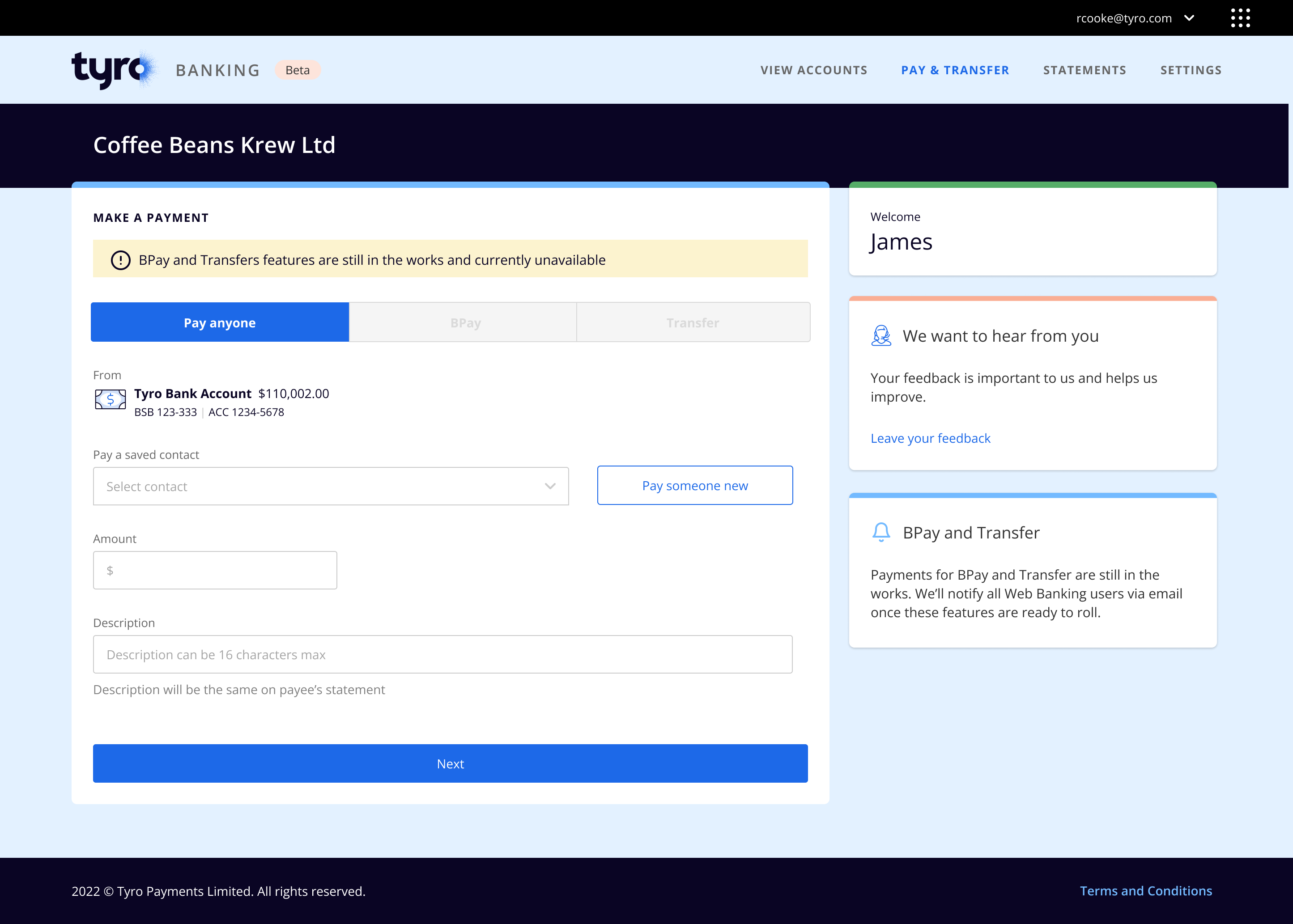 How to process Pay Anyone payments from your Tyro Bank Account