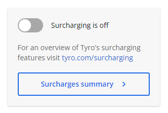 How can I enable surcharging?