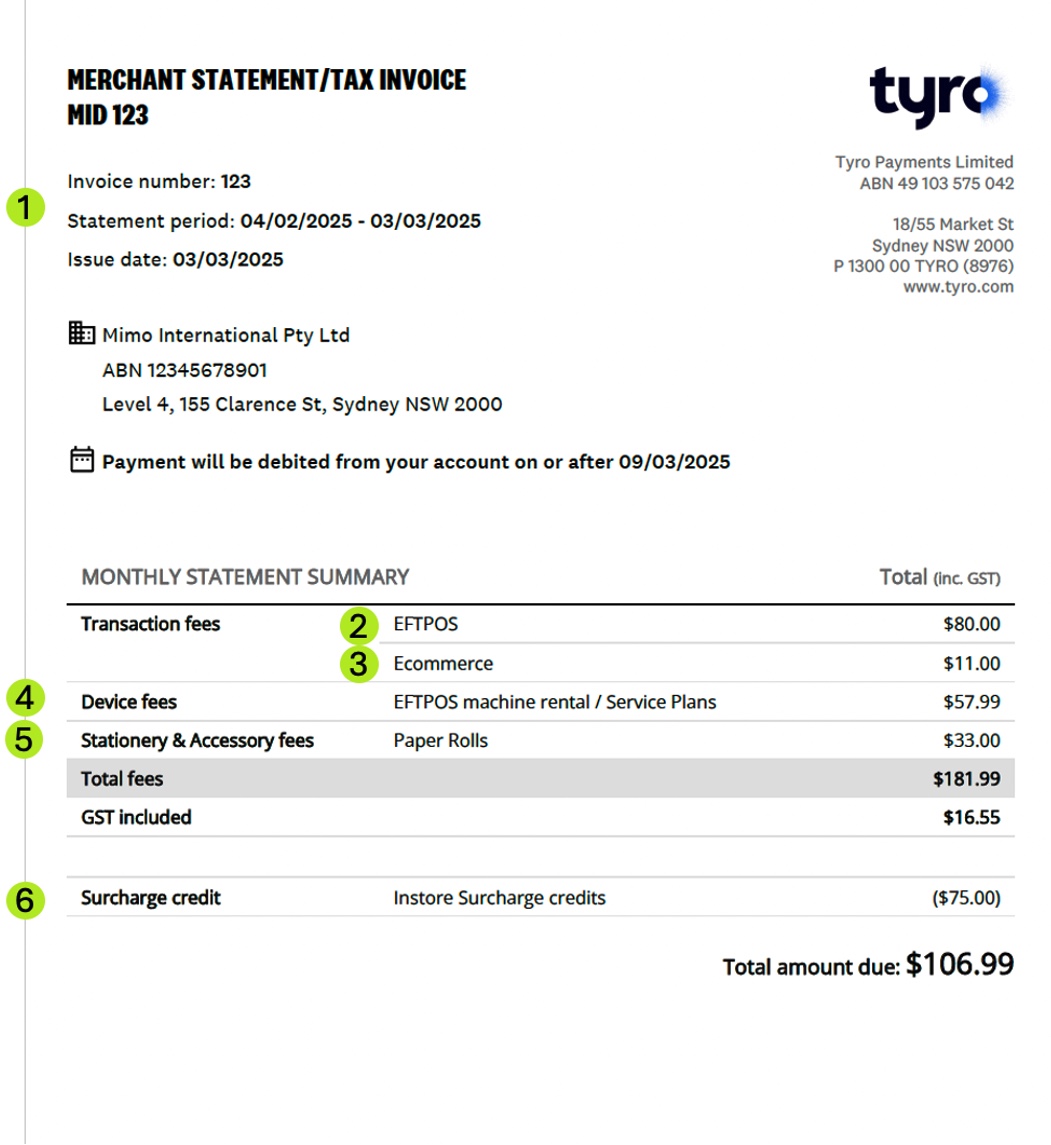 How to access your monthly invoice in the Tyro Portal